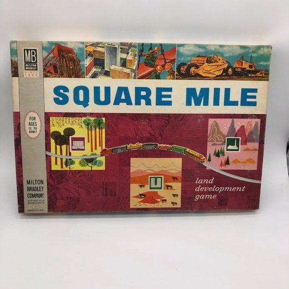 Milton Bradley | Games | Rare Vintage 962 Milton Bradley Square Mile ...